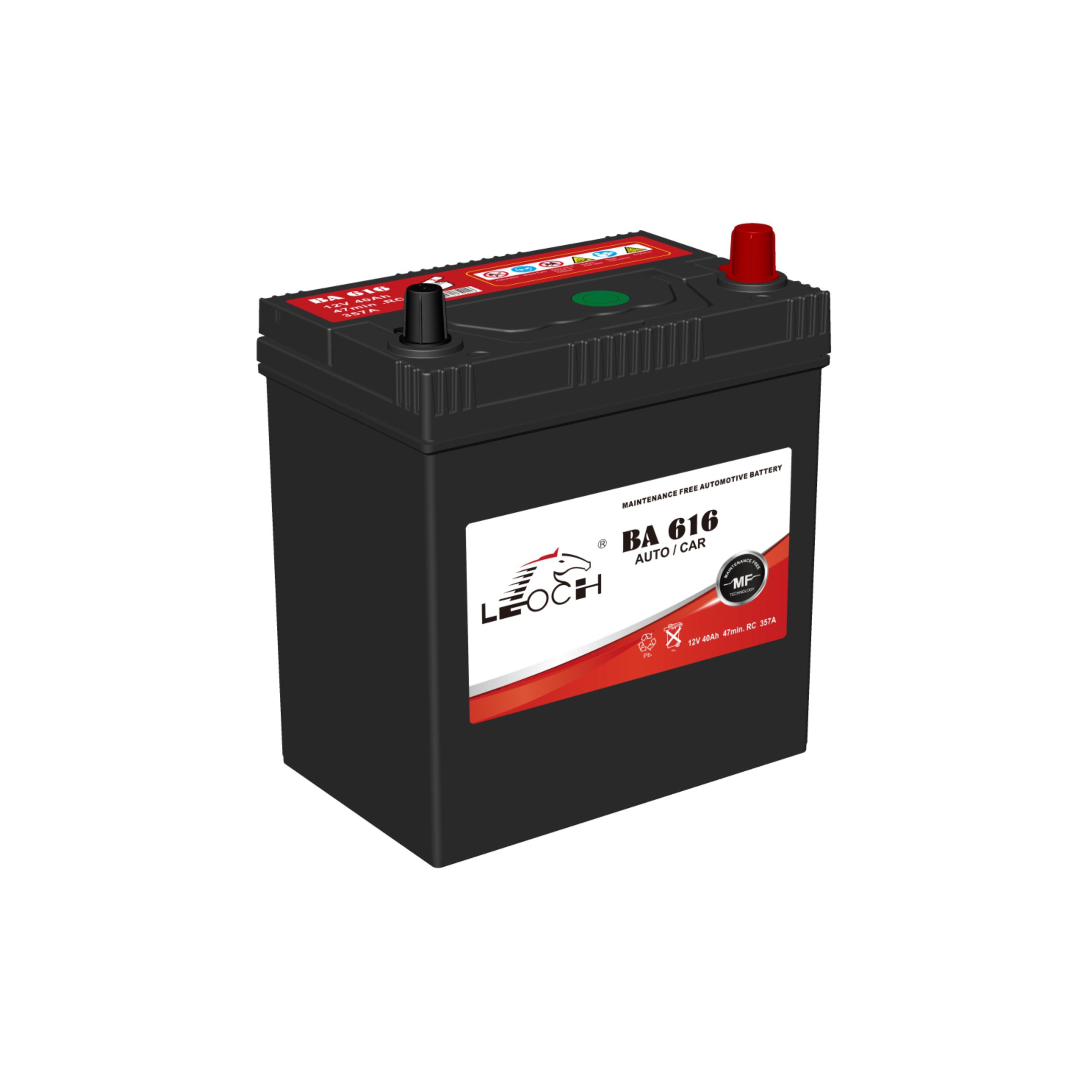 Leoch 12V 40Ah 616 Car Battery – Solaress